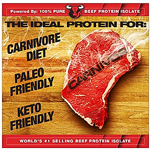 MuscleMeds, Carnivor Beef Protein Isolate Powder 56 Servings, Chocolate, 72 Ounce,4.19 Pound (Pack of 1),002542