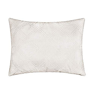 Levtex Home - 100% Linen Front/100% Cotton Back - King Quilted Sham - Washed Linen - Cream - Sham Size (36 x 20in.)