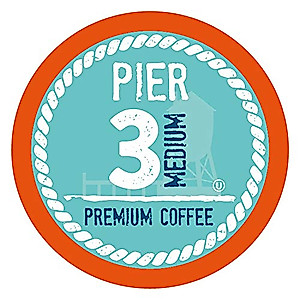 Pier 3 Medium Roast Coffee Pods, Compatible with 2.0 K-Cup Brewers, 24 Count (Pack of 4)