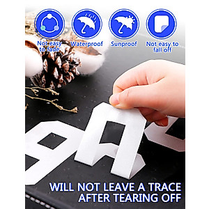 Seloom 148 PCS Reflective Mailbox Numbers and Letters Stickers Decals,4" X 7 Set Number 0-9 and 4" X 3 Set Alphabet Letter for Outside Indoor,Vinyl Self-Adhesive Waterproof Door House Address Stickers