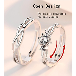 HONYAT Valentine's Day Ring Proposal Engagement Wedding Ring S925 Diamond Ring Gift