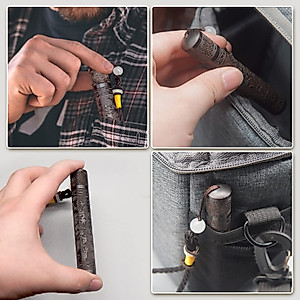 Yuchew Needle Case Sewing Needle Holder 2 Packs Portable Wooden Embroidery Needle Case Needle Tube Keeper Container for Storage Tapestry Cross Stitch Leather Darning Needle, Toothpick, Pill (Bamboo)