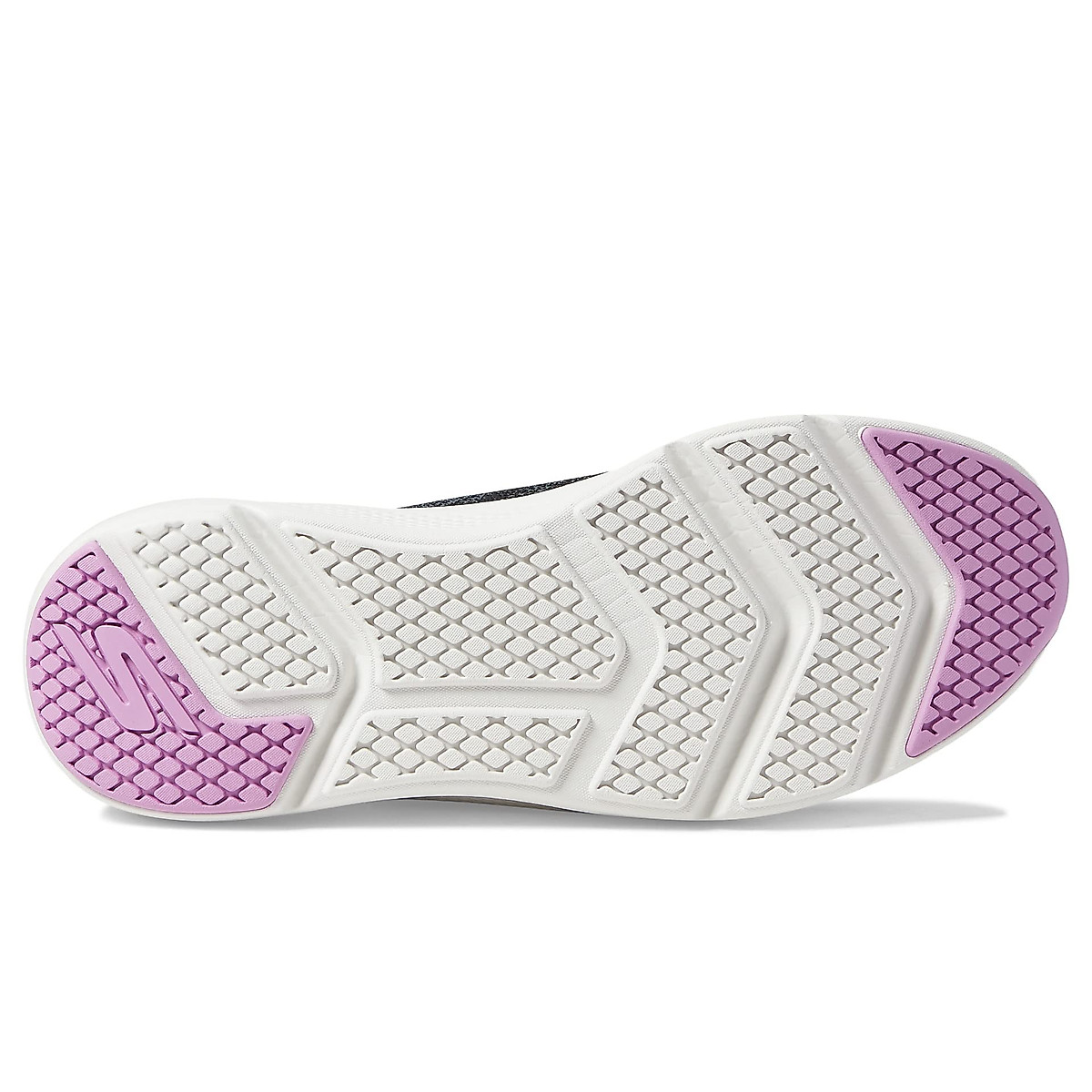 Skechers Women's GO Run Elevate-Indigo Sneaker, Black/Pink, 7