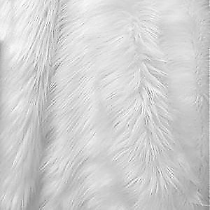 Fur Accents Plush Shag Area Rug - White Faux Fur Sheepskin Rug - Luxury Soft Faux Fur Carpet - Sculpted Edge Rectangle Accent Art Rug 30"x48"