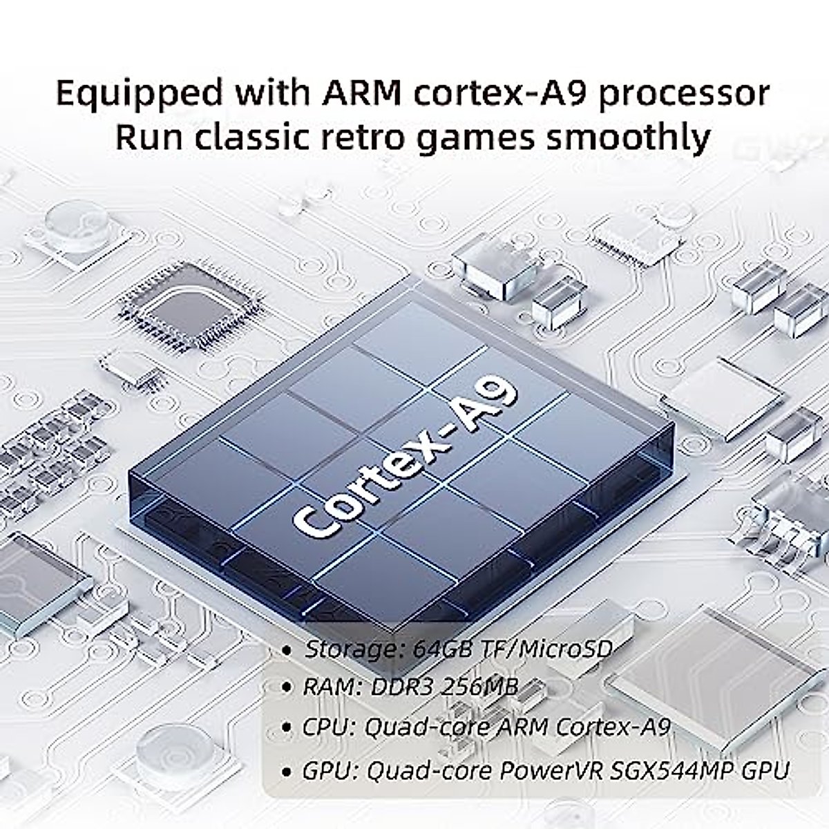 RG35XX Mini Retro Handheld Game Console Linux System 3.5-inch IPS 640*480 Screen Cortex-A9 Portable Pocket Video Player 64G Built-in 5474 Games 2600mAh Battery (RG35XX-Grey)