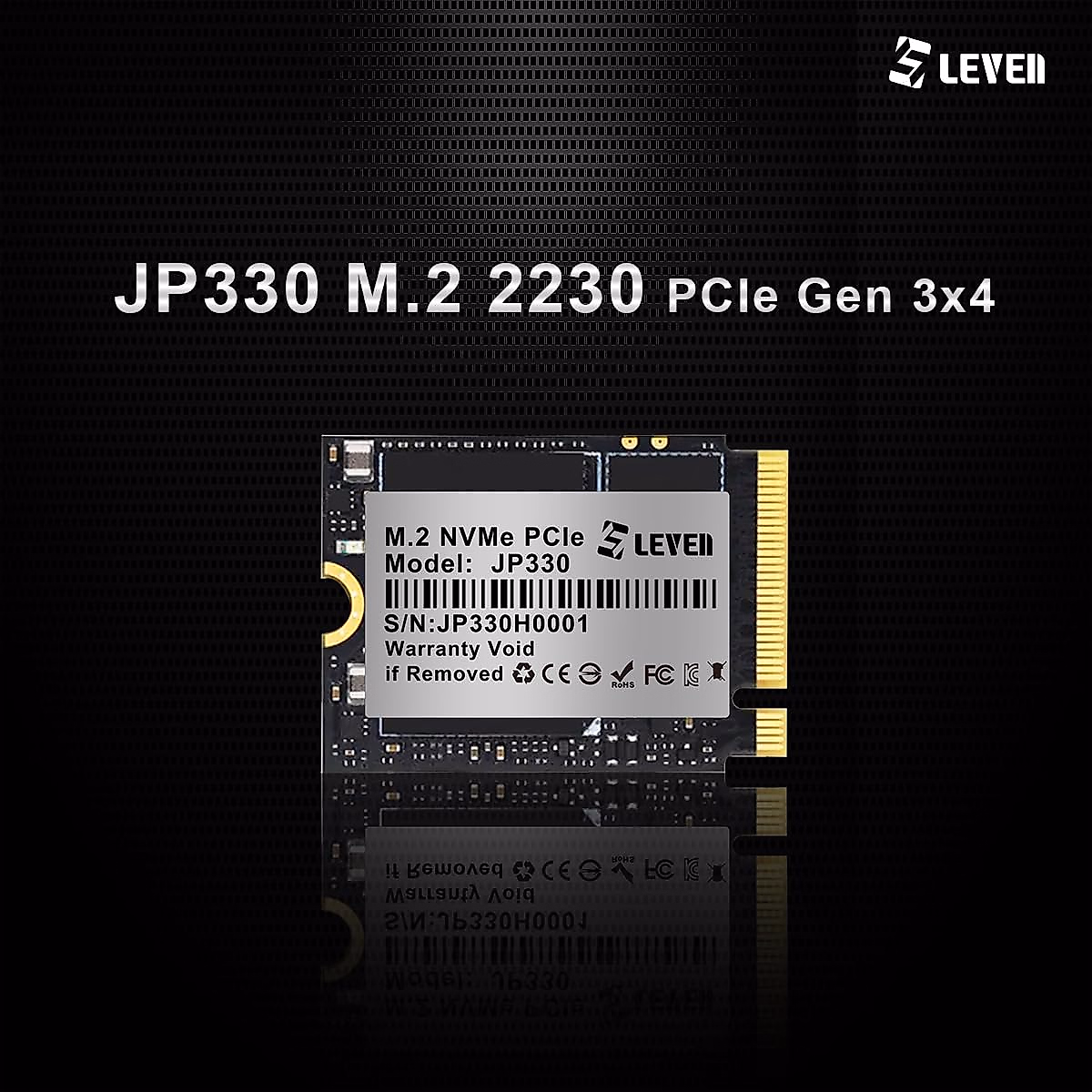 LEVEN JP330 1TB M.2 2230 SSD NVMe PCIe Gen 3x4 Internal Solid State Drive Compatible with Steam Deck, Microsoft Surface pro 9/pro 8/pro 7+/pro X/laptop3/laptop4/laptop go/book3