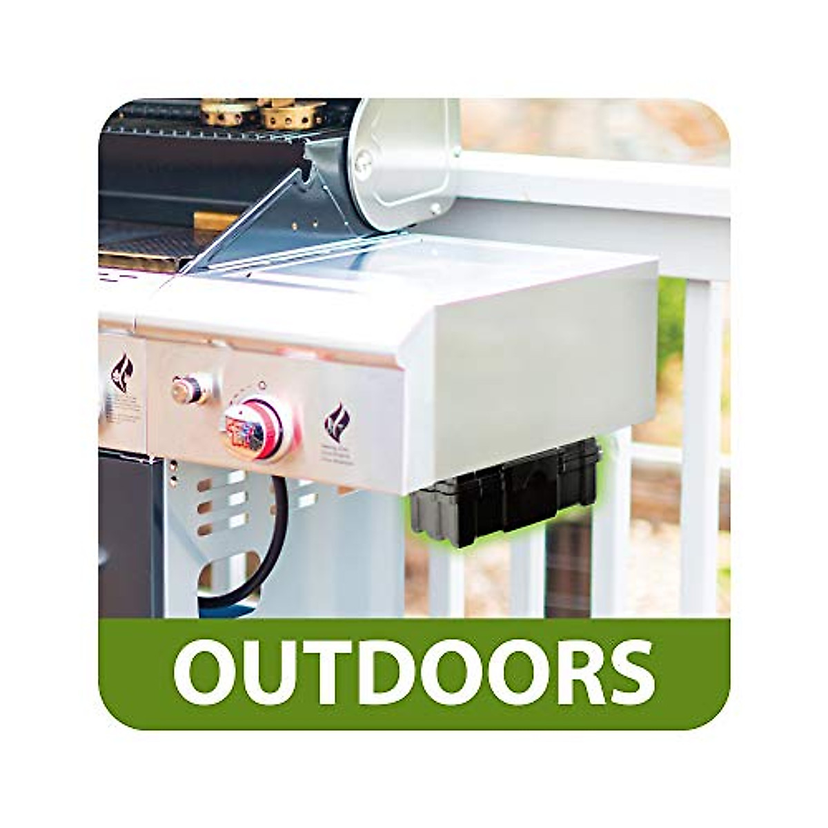 Airtight, Waterproof Magnetic Locking Storage Box with Inner Dividers, Hide-A-Key Magnet Mount Box