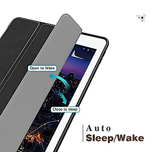 MoKo Case Fit iPad Pro 9.7 with Apple Pencil Holder - Slim Lightweight Smart Shell Stand Cover Case with Auto Wake/Sleep Fit Apple iPad Pro 9.7 Inch 2016 Tablet, Black