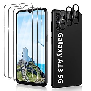 Corefyco Direct Galaxy A13 5G Screen Protector + Camera Lens Protector, 9H Hardness, Bubble Free, Anti Scratch, Easy to Install, HD Tempered Glass Film Compatible for Samsung Galaxy A13 5G [3+3 Pack]
