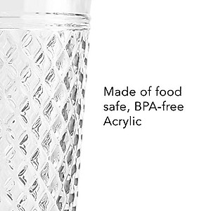 PG Drinkware Collection - Premium Quality Super Clear Acrylic 20oz Plastic Water Tumblers - Set 4