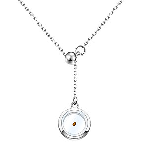 CYTING Stainless Steel Fertility Mustard Seed Necklace for Women - Religious Gift for Motherhood, Faith, Infertility, Miscarriage, 65cm