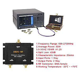 Wide-Band 2 Way Splitter-3dB SMA Female-50 Ohm Cellular Signal Splitter for 4G/LTE System by XRDS-RF