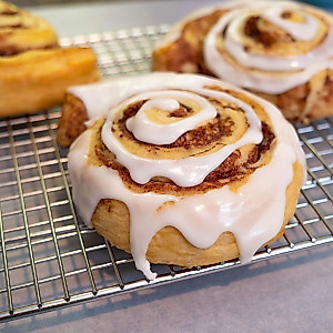 Tribal Cooking Cooling Rack - 8.5" x 12" - Cooling and Baking Rack - Oven Safe Wire Rack for Cookie Cooling, Baking with Sheet Pan - Large, Nonstick, and Stainless Steel