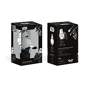 Exquisite Gaming: Star Wars: Stormtrooper - Original Mobile Phone & Gaming Controller Holder, Device Stand, Cable Guys, Collectable Licensed Figure