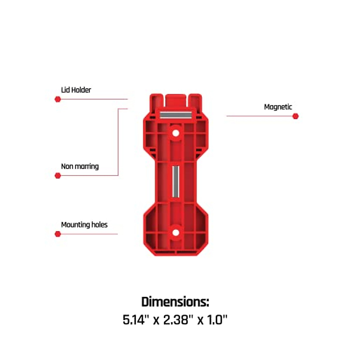 EZRED Magnetic Spray Can Holder 3-Pack Flexible Non-Marring Polymer Lid Holder