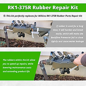 Replace for Wilkins RK1-375R Rubber Parts Repair Kit, Fit for 1" Model 375 375ST 375XL, Including Lubricant