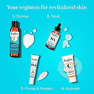 TruSkin Hyaluronic Acid Serum for Face + 7 Ultra Hydrating Ingredients – Best Face Serum for Moisturizing, Plumping Skin & Smoothing the Look of Fine Lines, 1 fl oz