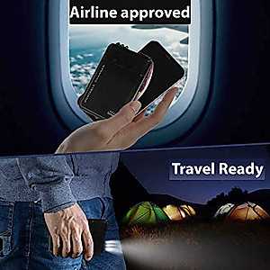 Success4Sport Portable AA Battery Travel Charger Works for GoPro Hero6 and Emergency Re-Charger with LED Light! (Takes 4 AA Batteries,USB-C) [Black]