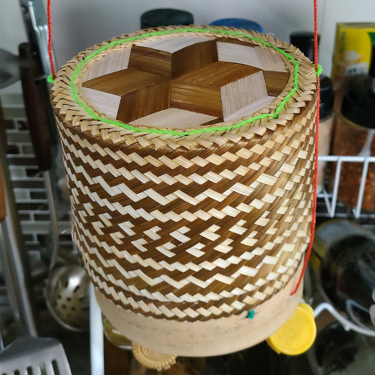 Heavens Tvcz Bamboo Serving Baskets Sticky Rice Handmade Kratip Thai Laos Traditional Wickerwork Based Travel Picnic Keep Sticky Rice Warm