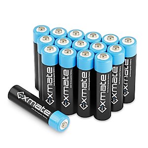Exmate Rechargeable AAA Batteries, 1000mAh 1.2V Ni-MH High Capacity AAA Rechargeable Battery with Box (16 Count)