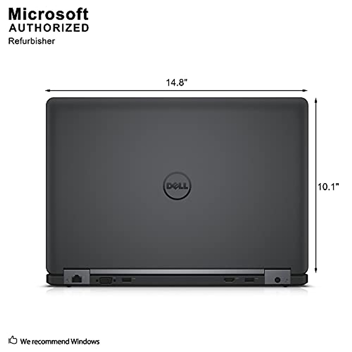 Dell Latitude E5550 15.6in Laptop, Core i5-5300U 2.3GHz, 8GB Ram, 240GB SSD, Windows 10 Pro 64bit (Renewed)