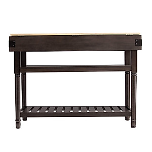 SEI Furniture Waysmere Kitchen Island, Smoked ash, Natural