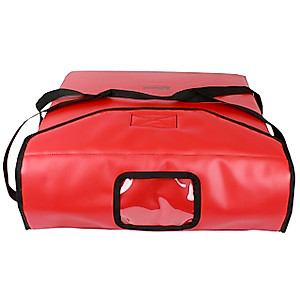 Sterno Delivery Insulated Vinyl Delivery Pizza Carrier, Small, 17" x 17" x 7" - Holds (3) 16" Pizzas