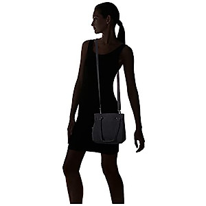 Vera Bradley Women's Microfiber Mini Multi-compartment Crossbody Purse, Classic Black, One Size