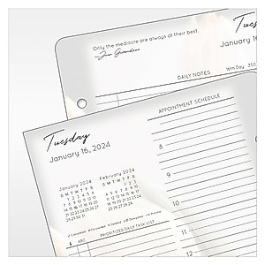 FranklinCovey - Blooms Two Page Per Day Ring-Bound Planner (Classic, Jan 2024 - Dec 2024)
