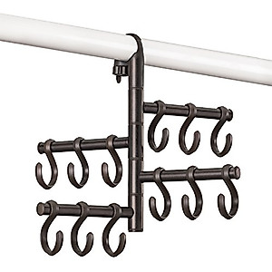Lynk Hanging Pivoting Belt Rack Tie, Closet Organizer