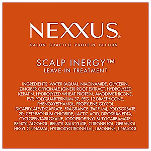 Nexxus Scalp Inergy Leave-in Conditioner For Damaged Hair, Deep Conditioner, Paraben-Free 3.3 oz