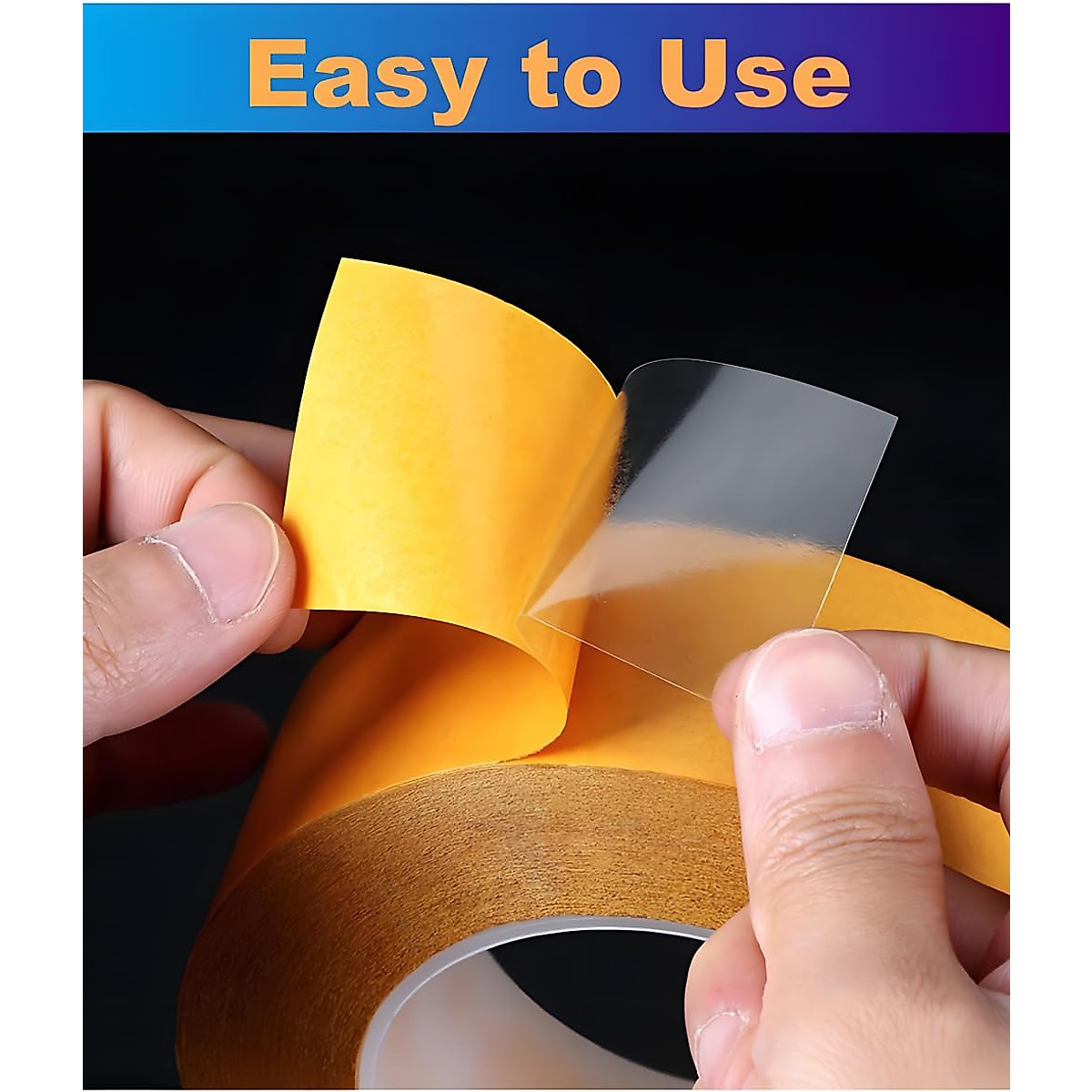 ANGKEEL Double Sided Tape with Acrylic Clear Adhesive 1Inch x 66 Feet Super Thin Strong Sticky Tape for Arts & Crafts, Photo, Paste Scrapbook, Woodworking, Fixed Carpet, Wall Decor, Anti Cat Scratch