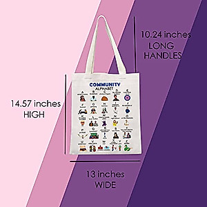 MNIGIU Community TV Show Inspired Gift Community Tote Bag Community Merchandise Community Fans Gift (Shopping Bag)