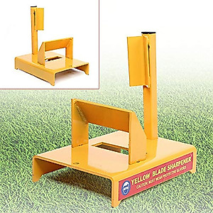 Lidhujnk Grinder Accessories Part Yellow Lawn Mower Blade Sharpener Mower Sharpener Blade, Mower Tractor Garden Yard Tool