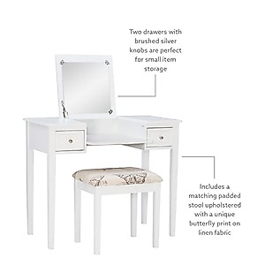 Linon Vanity Set White