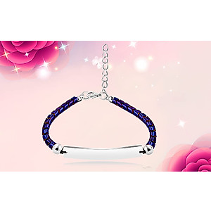 Customize Engrave Name Bracelet - Purple Hematite Stone Beads Stainless Steel Chain Bracelet - Personalized Name ID Plate Bracelet for Women Men Y1904