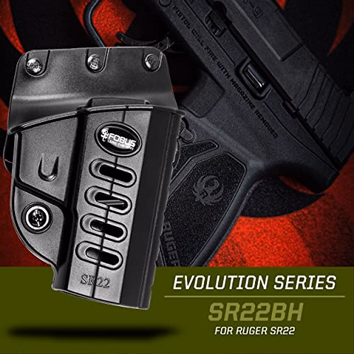 Fobus SR22BH Concealed Carry OWB Belt Holster for Ruger SR22, Right Handed