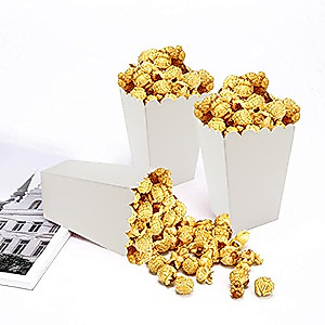 24 Pack White Popcorn Boxes for Party (2.2 x 4.2 x 3 in)