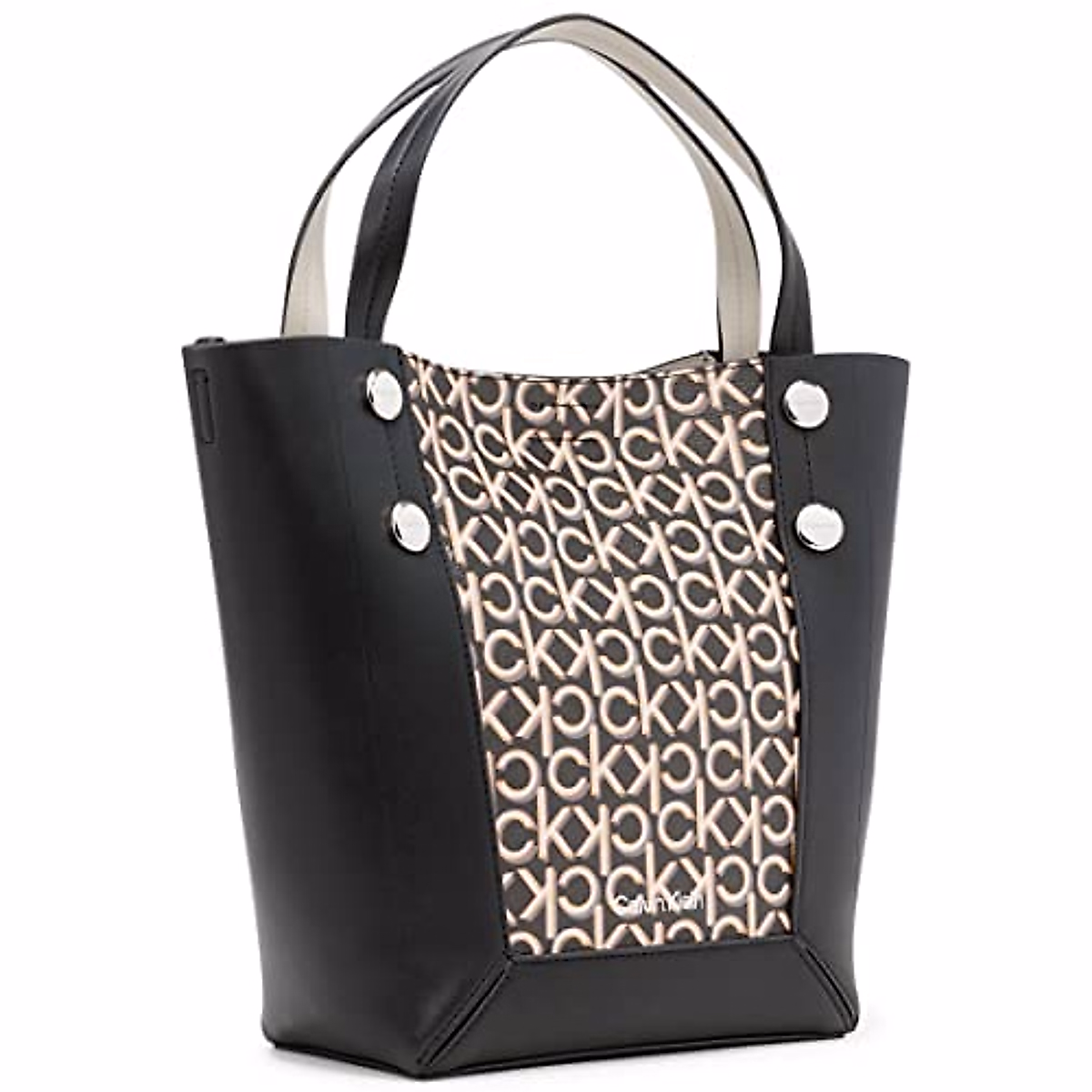 Calvin Klein Quinn North/South Mini Tote Crossbody, Black Multi