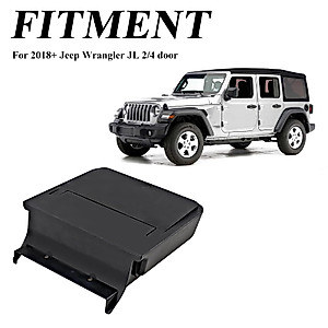 JHD-TOGO for Jeep Wrangler JL One-Touch Hidden Storage Console Box,Center Console Hidden Storage Box for 2018-2024 2025 Jeep Wrangler JL JT 4XE Accessories 2/4-Door,Center Console Box,Black