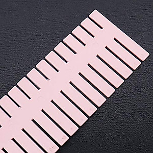 SING F LTD 12pcs Adjustable DIY Grid Clapboard Divider Drawer Closet Storage Organizer Home Storage 37x7cm Pink