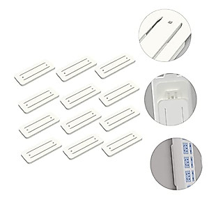 Toddmomy 12pcs Plastic Self Surge Paper Desk No Adhesive Wall-Mounted Free Office Strip Wall Sticker Router Power Punch for Socket Tv Cable Fixator Mounted Protector Stand Computer