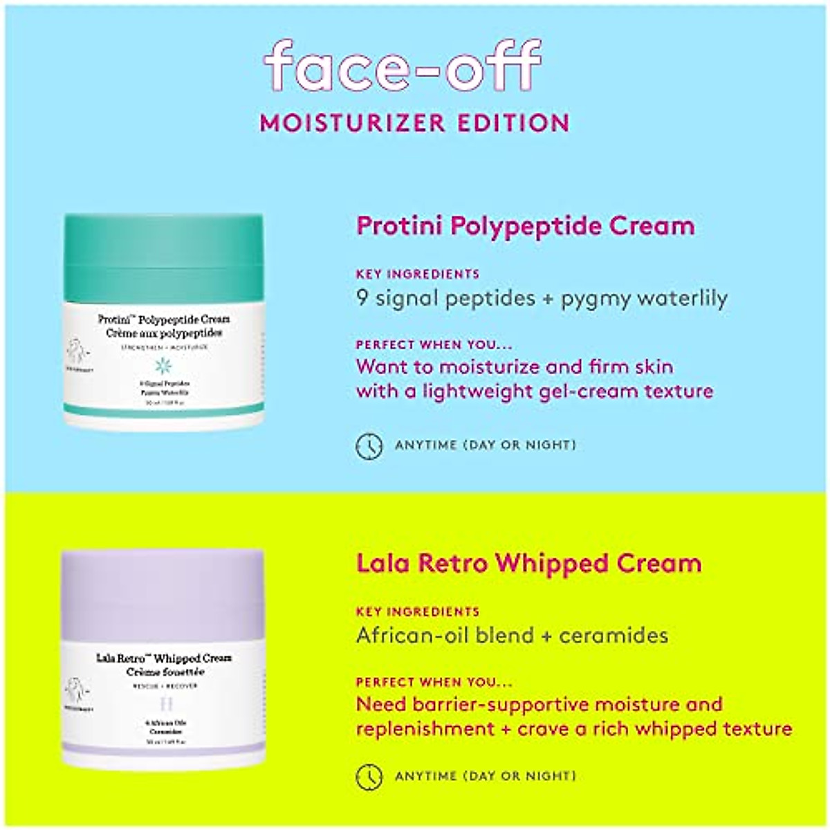 Drunk Elephant Protini Polypeptide Cream. Protein Face Moisturizer with Amino Acids (50 mL / 1.69 Fl Oz)