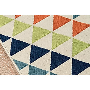 Momeni Rugs , Baja Collection Contemporary Indoor & Outdoor Area Rug, Easy to Clean, UV protected & Fade Resistant, 2'3" x 4'6", Multicolor
