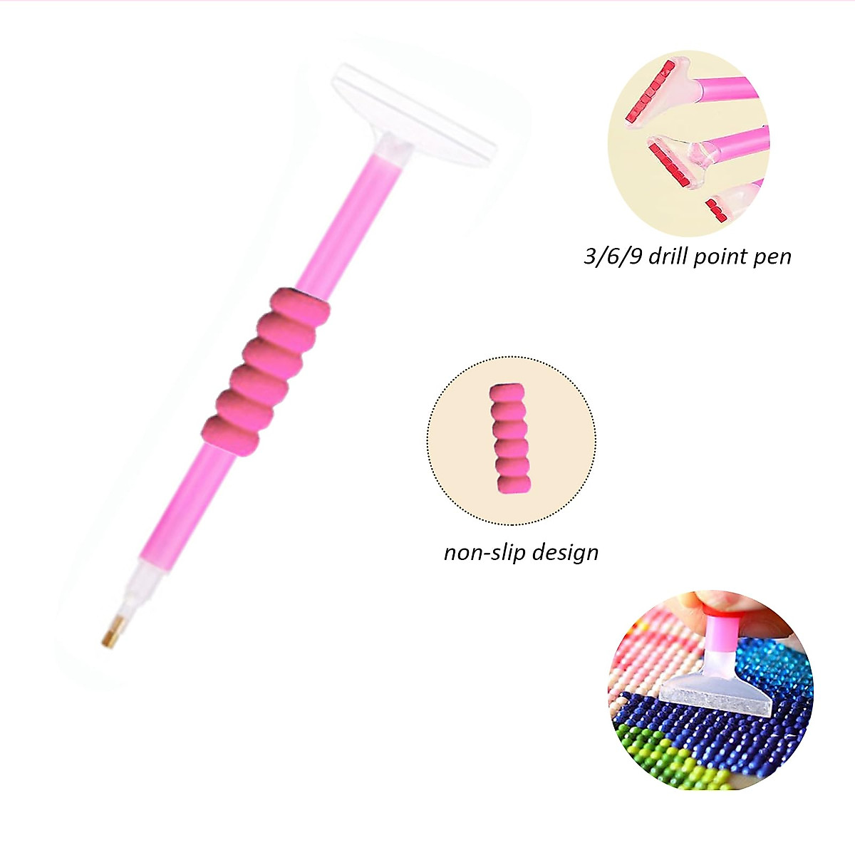 MIATTCLD Diamond Art Organizer Case 60 Slots Diamond Painting Storage Containers, Portable Diamond Painting Accessories and Tools Kit Box for DIY 5D Diamond Beads Art Craft