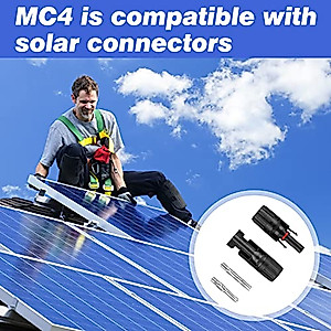 OUTLEE 20 Pairs Solar Panel Connector with 2 Pack Wrench, IP67 1000V 30A Waterproof Solar Panel Cable Connectors Male/Female Multi-Contact Solar Connectors