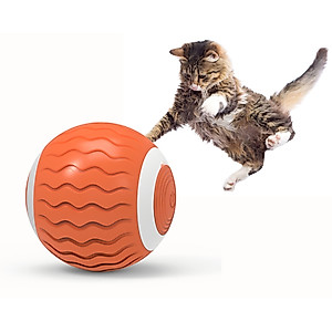 MYKIKI´s Catnip Smart Interactive Cat Toy, 2 Modes to Use, Automatic Rolling Ball for Indoor Cat Kitten, Quiet Operation, Easy to Use, Obstacle Avoidance, USB Rechargeable.