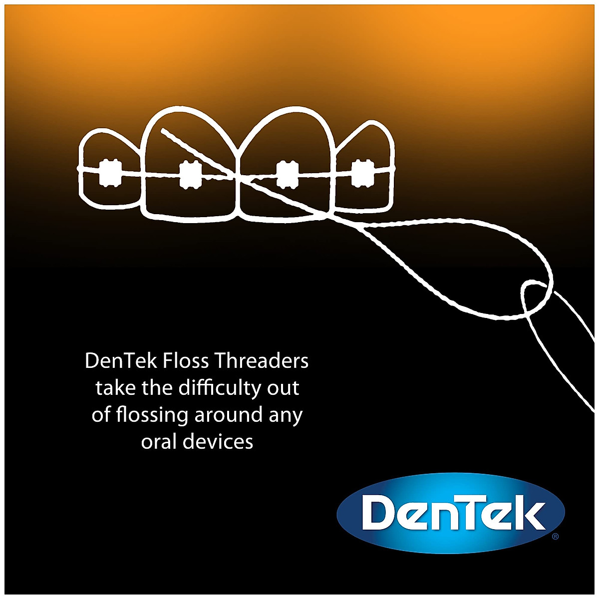 DenTek Floss Threaders | For Braces, Bridges, and Implants | 50 Count (Pack of 1)