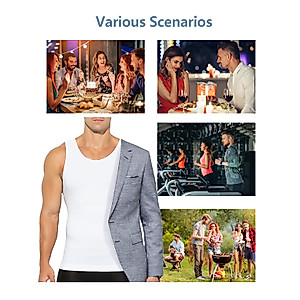 Arjen Kroos Men's Compression Shirt Slimming Body Shaper Tank Top Undershirts Tummy Shapewear