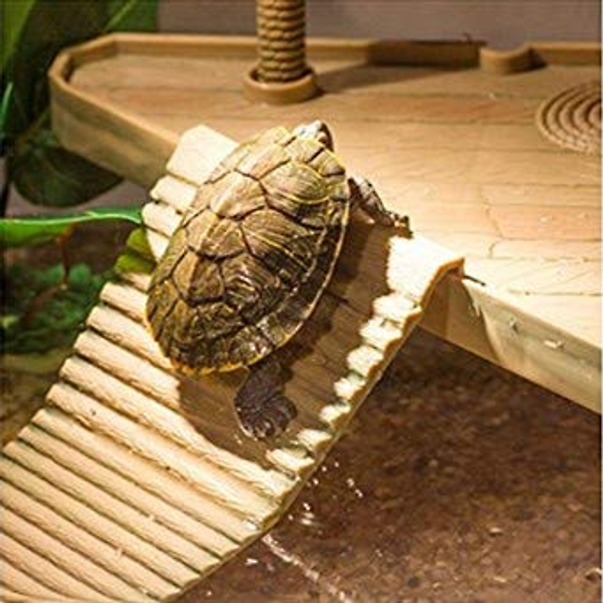 Turtle Platform,7x6x3.5inTurtle Float Platform Basking Platform Decorative Reptile Frog Pier Floating Basking Platform Ramp Ladder Tank with Ramp Ladder for Aquariums Tank